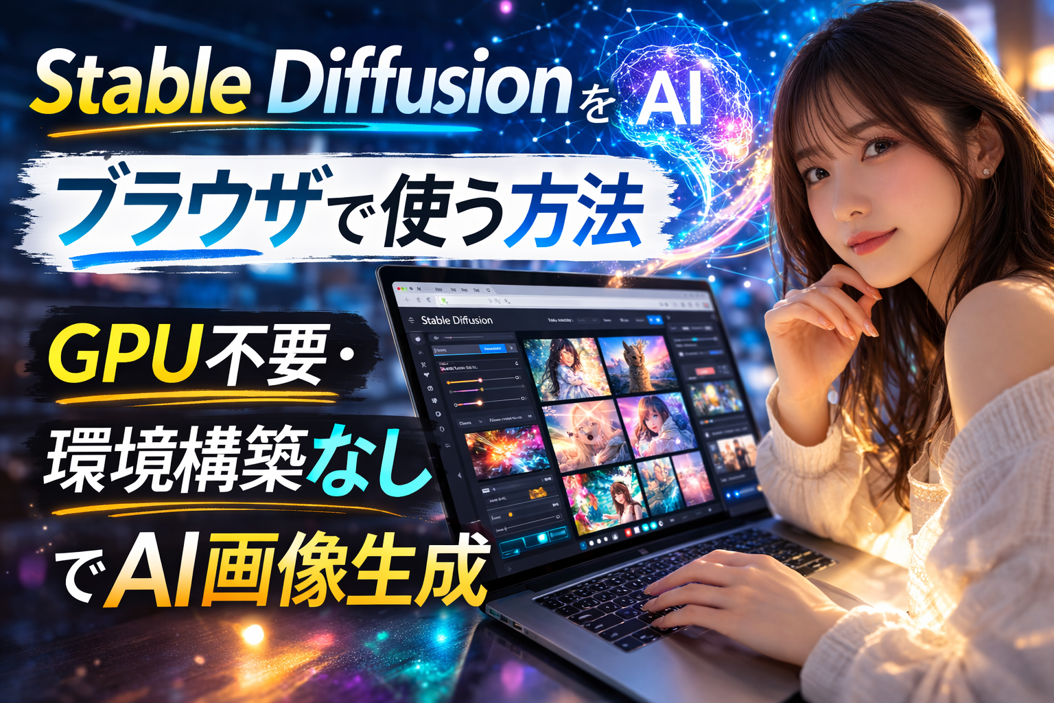 Stable Diffusionをブラウザで使う方法｜GPU不要・環境構築なしでAI画像生成 | Smart Life Note
